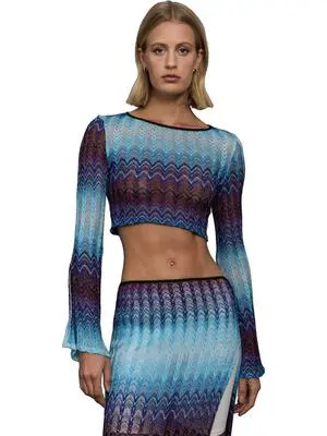 Missoni Long Sleeve Top - Multi Blue