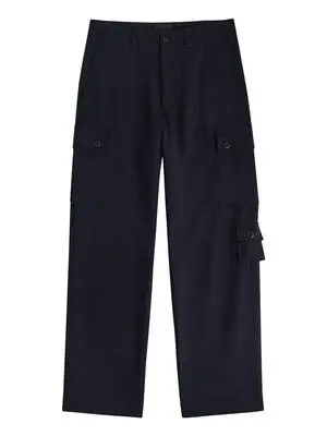 Givenchy Wool-blend Cargo Trousers - Blue