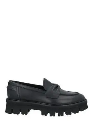 Agl Leather Loafers - Black