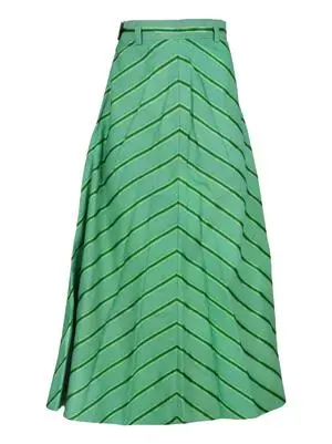Etro Striped Midi Skirt - Green