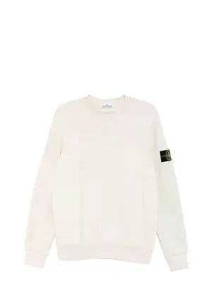 Stone Island Badge Garment Dyed Sweatshirt - Neutrals