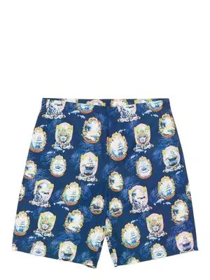 Camilla Graphic-print Shorts - Blue