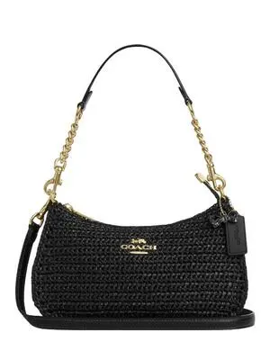 COACH® Teri Shoulder Bag Straw/gold/black