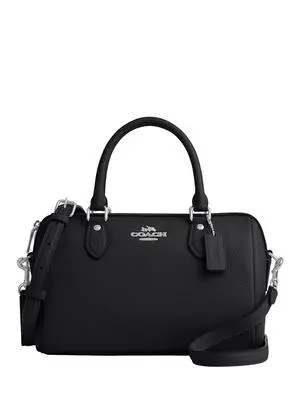 COACH OUTLET Coach Pebbled Leather Satchel Bag - Silver/black