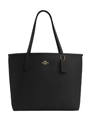 COACH® City Tote Bag - Pebbled Leather/gold/black