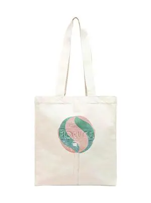Fiorucci Lollipop Print Canvas Tote Bag - White