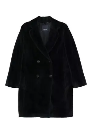 Max Mara Roseto Alpaca Wool-Blend Coat Blue