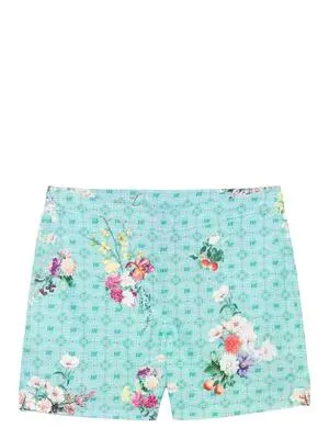 Camilla Gardens Of Queluz-print Swim Shorts - Green