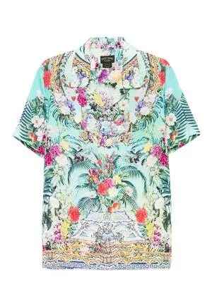 Camilla Floral-print Shirt - Blue