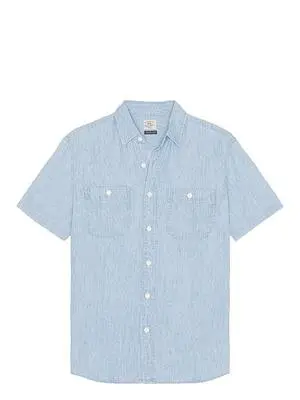 Faherty Brand Tried And True Chambray Shirt In Blue - Vintage Indigo