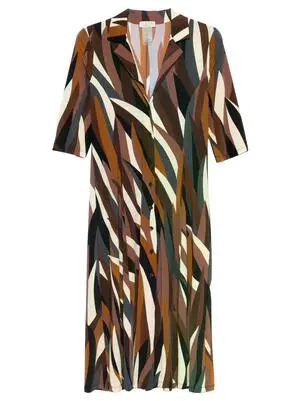 SIYU Abstract-Print Midi Dress