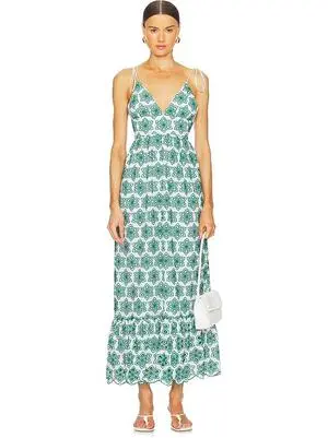 Sundress Louve Dress - Eyelet Green