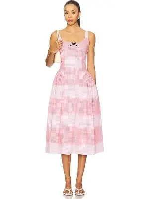 MAUDE CLUB Rosalie Dress - Light Red Gingham