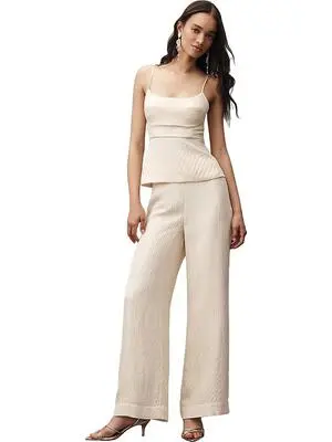 Cami Nyc Serra Silk Blend Wide-leg Pants - Bone
