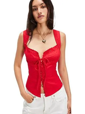 Free People Love Me Not Tank - Red