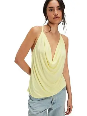 Free People Veda Cowl-Neck Cami Early Bloomer