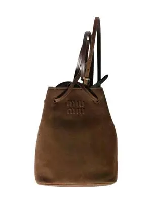 Miu Miu Suede Tote Bag - Brown