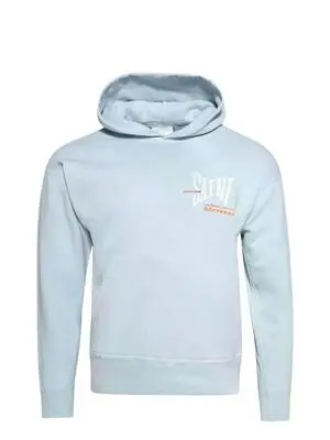 SAINT MXXXXXX Logo-print Hoodie - Blue