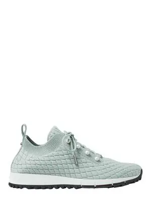 JIMMY CHOO Veles Knitted Sneakers Turquoise