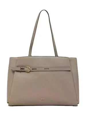 Dkny Leather Tote Bag - Neutrals