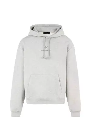 GIUSEPPE ZANOTTI Logo-embroidered Hoodie - Grey