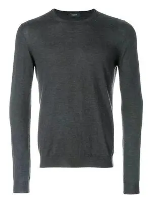 ZANONE Classic Knitted Sweater - Grey