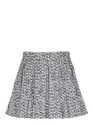 Balmain Tweed Pleated Mini Skirt - Black