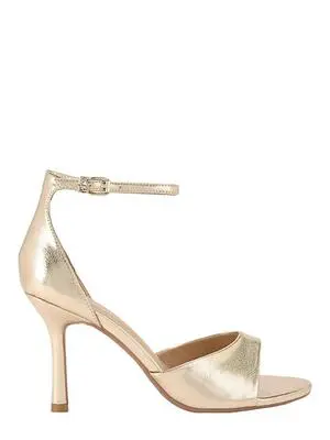 Kurt Geiger Serena Woven Heeled Sandals - Gold