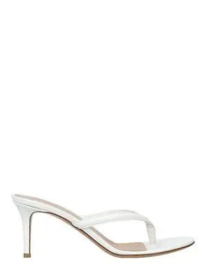 GIANVITO ROSSI Calypso Leather Heeled Sandals - White