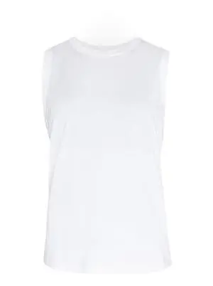 Sweaty Betty Essential Sleeveless Cotton-jersey Vest Top - White