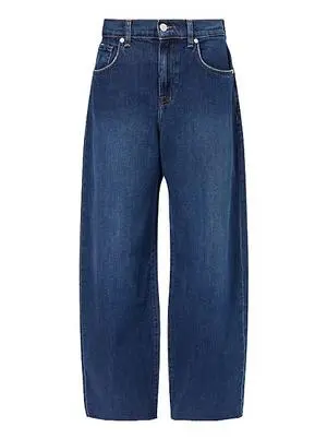 7 For All Mankind Bonnie Curvilinear Wide-Leg Jeans Radar