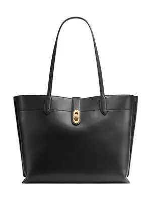 Donna Karan New York Bridgehampton Leather Tote Blk/gold