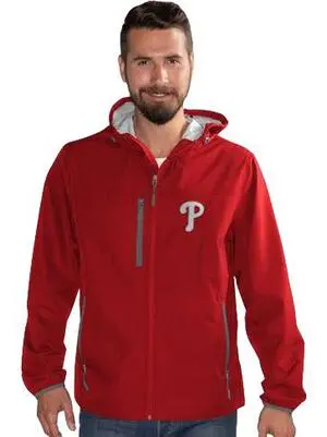 G-III SPORTS BY CARL BANKS Philadelphia Phillies Double Play Lightweight Full-zip Jacket - Red