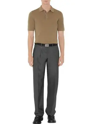 Burberry Wool Polo Shirt - Flax Beige