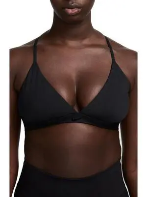 Nike Form Light-support Non-padded Triangle Sports Bra - Black/smoke Grey