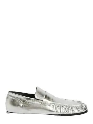 JIL SANDER Metallic Loafers - Grey