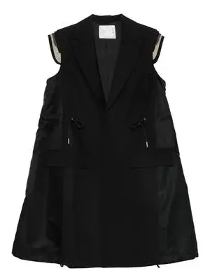 Sacai Sleeveless Coat - Black