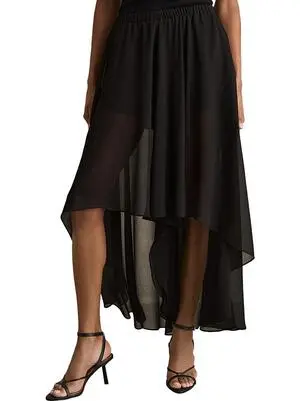 REISS Lucie Fluid Shorts - Black