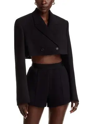Wardrobe.NYC Crop Blazer - Black
