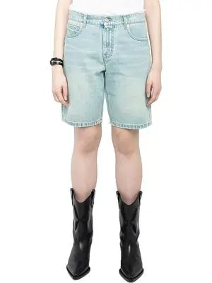 Zadig&Voltaire Sady Denim Bermuda Shorts - Light Blue