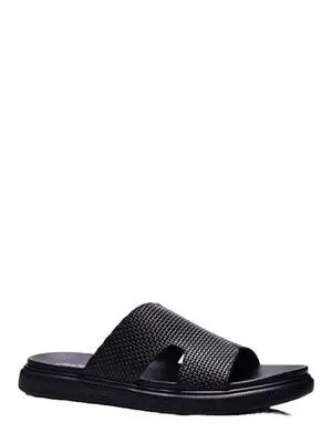CARLOS BY CARLOS SANTANA Cosmic Slide Sandal - Black Leather