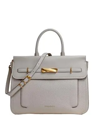 Donna Karan New York Leather Satchel - Sand