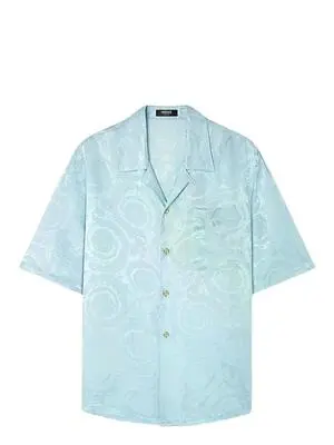 Versace Barocco Jacquard Shirt - Blue