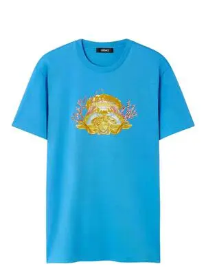 Versace Crystal Dive In Crest T-shirt - Blue