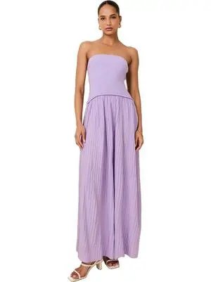 Solid & Striped Strapless Soglio Dress - Purple