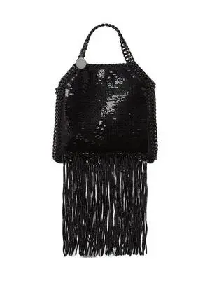 Stella McCartney Limited-edition Falabella Sequin Fringe Tiny Tote Bag - Black