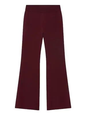 Stella McCartney Compact Knit Flared Pants - Burgundy