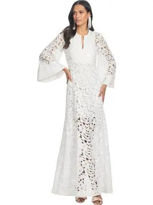 Sachin & Babi Cynthia Gown - White