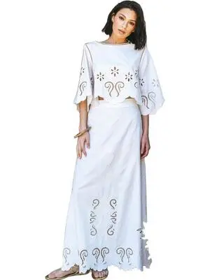 Figue Poppy Skirt - White