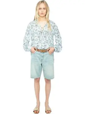 Zadig&Voltaire Tamela Floral Tunic Blouse - Multicolor / White